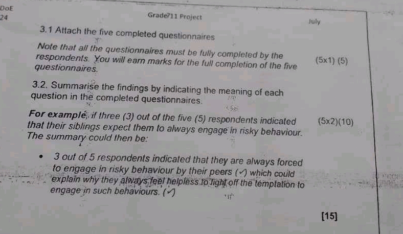 DOE Gradell 11 Project 31 Attach the five | StudyX