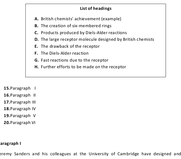 List of headings A British chemists