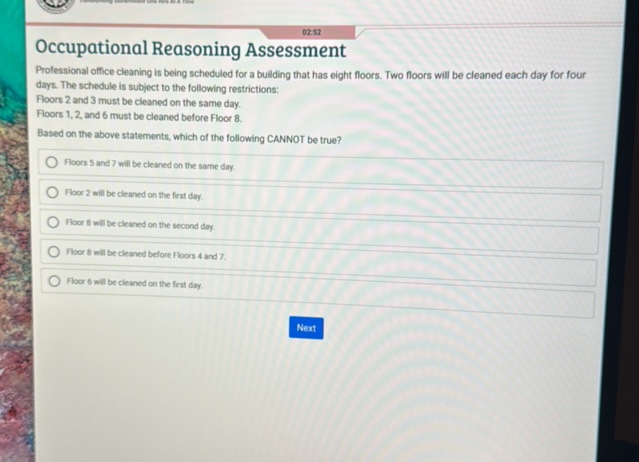 02 52 Occupational Reasoning Assessment