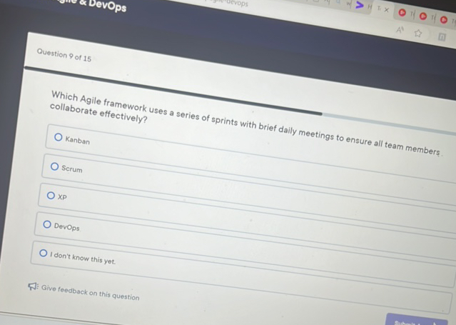 Question 9 of 15 collaborate effectively | StudyX