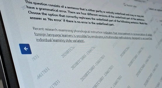 have a grammatical error There are four | StudyX