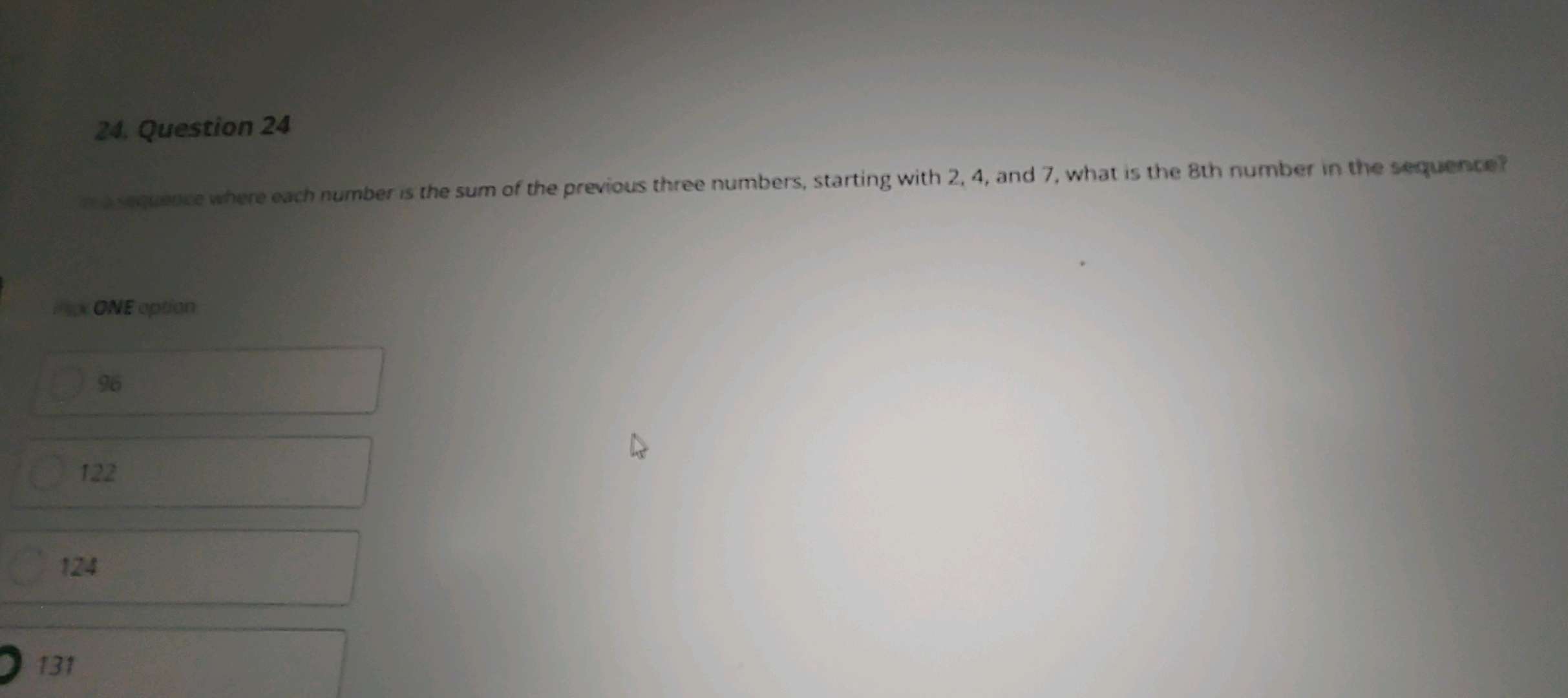 24 Question 24 The sum of the previous | StudyX