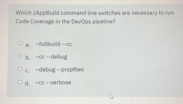 Which zAppBuild command line switches are | StudyX