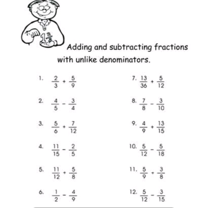 Adding and subtracting fractions with | StudyX
