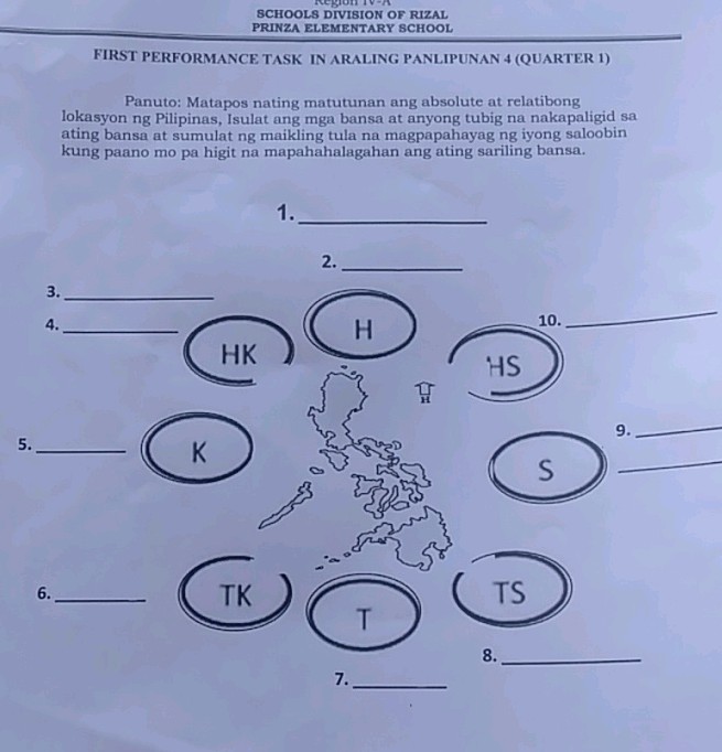 SCHOOLS DIVISION OF RIZAL PRINZA ELEMENTARY | StudyX