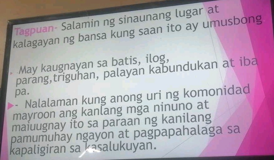 Tagpuan- Salamin ng sinaunang lugar at | StudyX