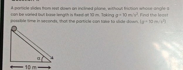 A particle slides from rest down an | StudyX
