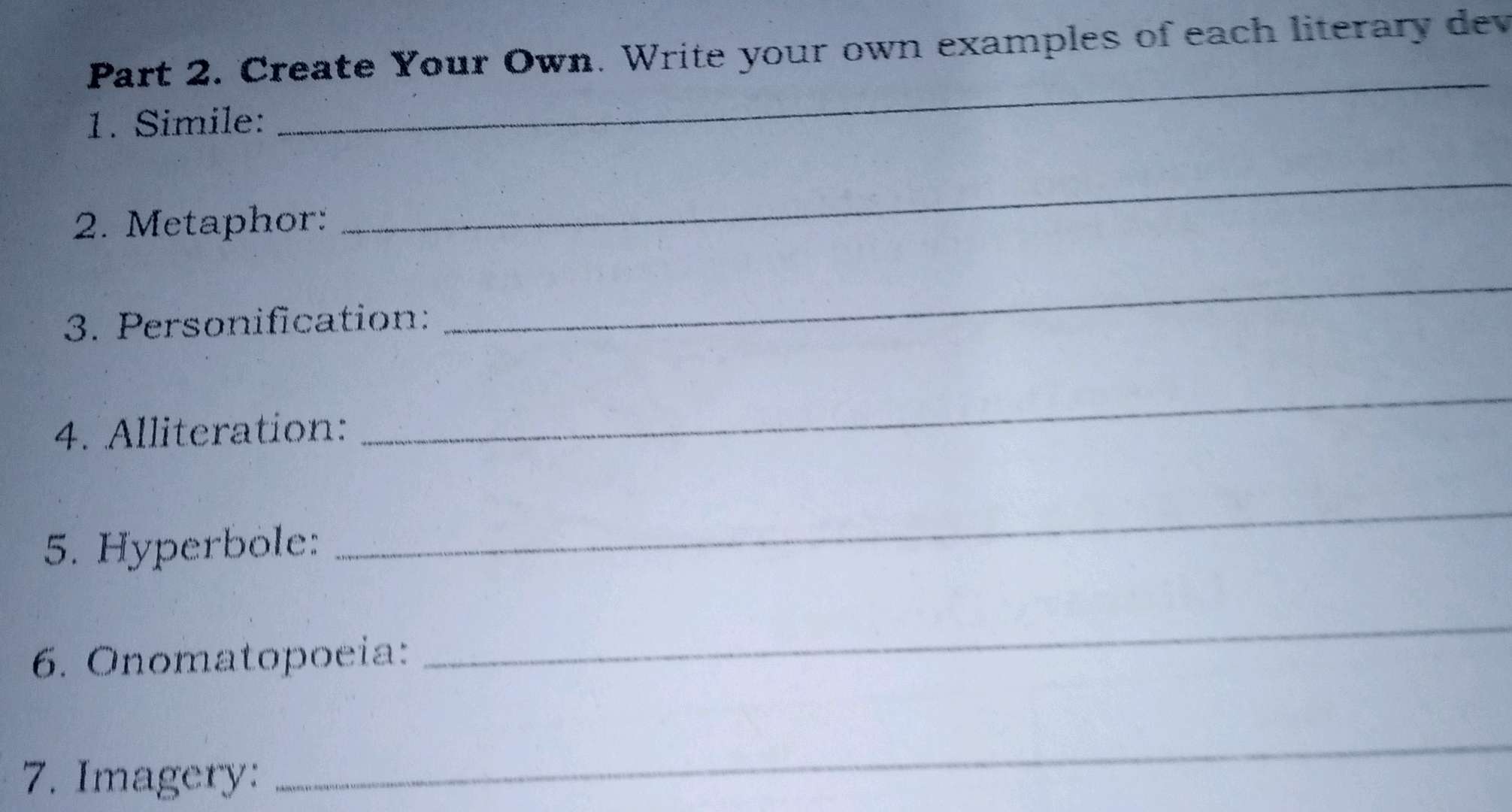 Part 2 Create Your Own Write your own | StudyX