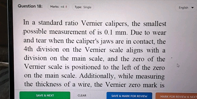 Question 18 Marks +4-1 Type Single English | StudyX
