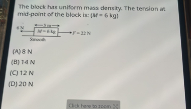The block has uniform mass density The | StudyX