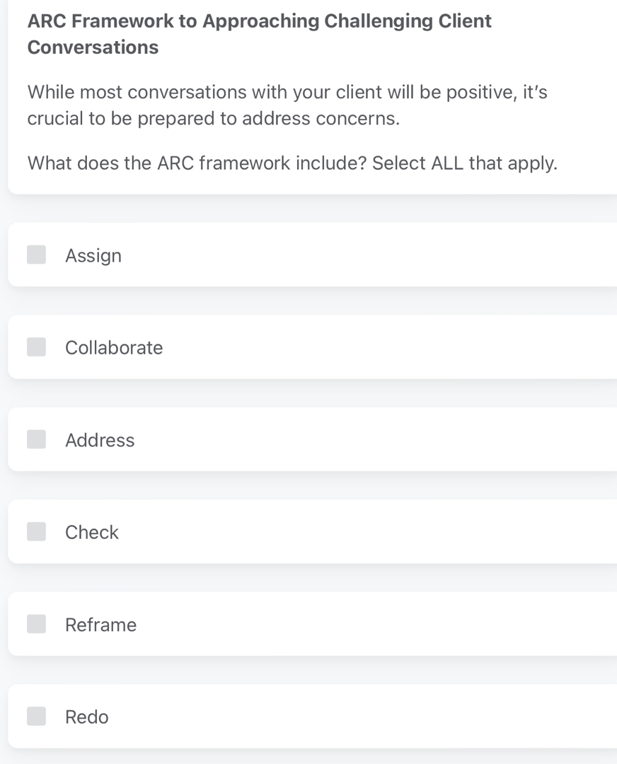 ARC Framework to Approaching Challenging | StudyX