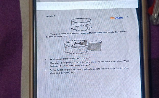 Activity 8 The picture shows a cake bought | StudyX