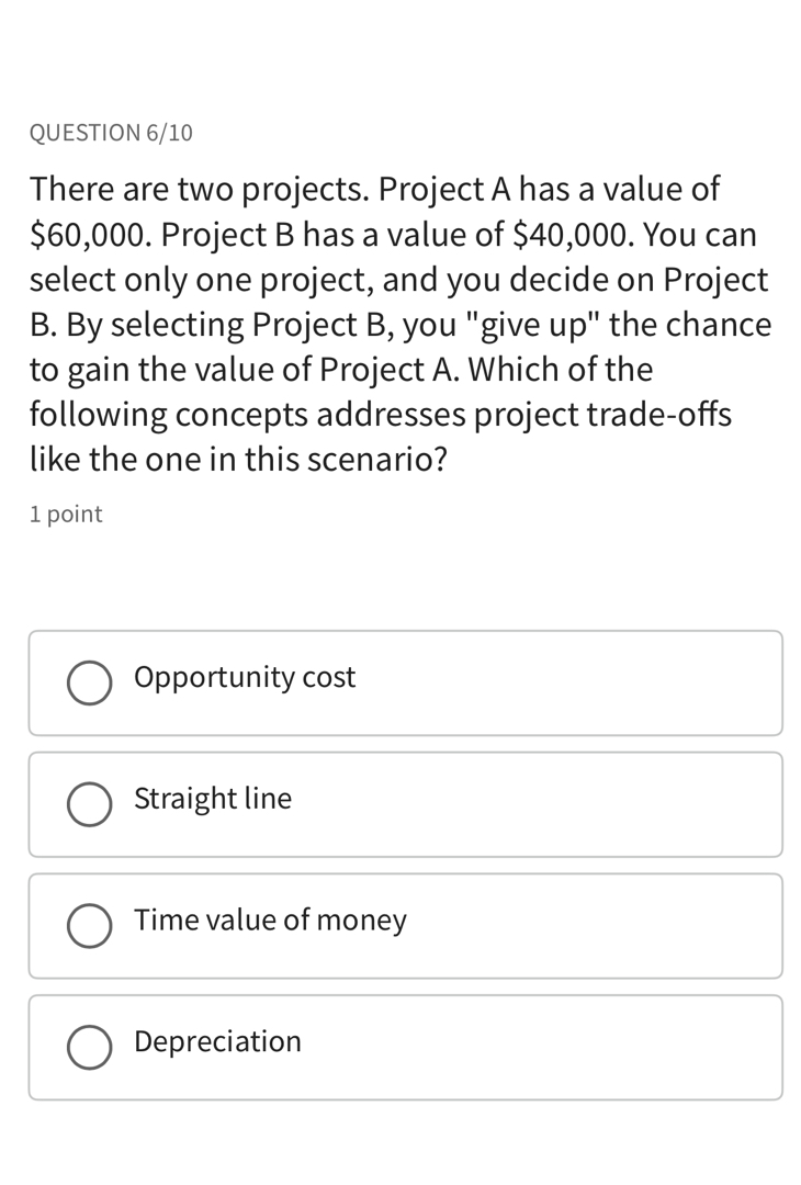QUESTION 6/10 There are two projects | StudyX