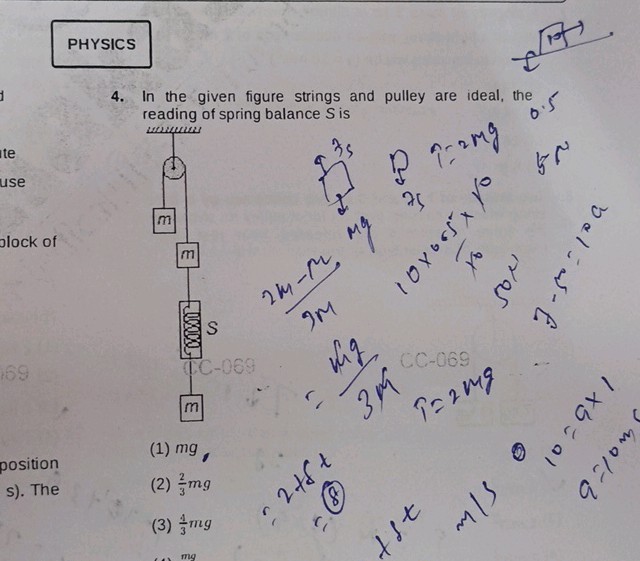 PHYSICS 4 In the given figure strings and | StudyX