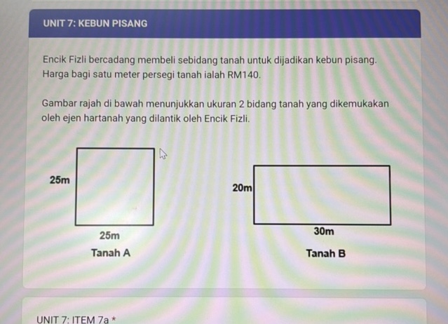 UNIT 7 KEBUN PISANG Encik Fizli bercadang | StudyX