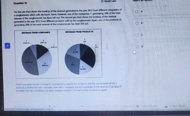 Question 12 The frat pie chart shown the | StudyX