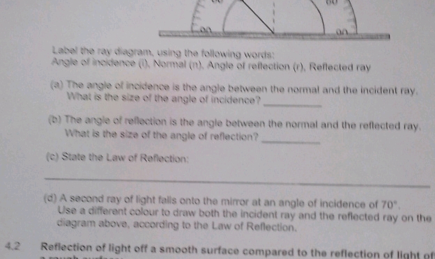 Label the ray diagram using the following | StudyX