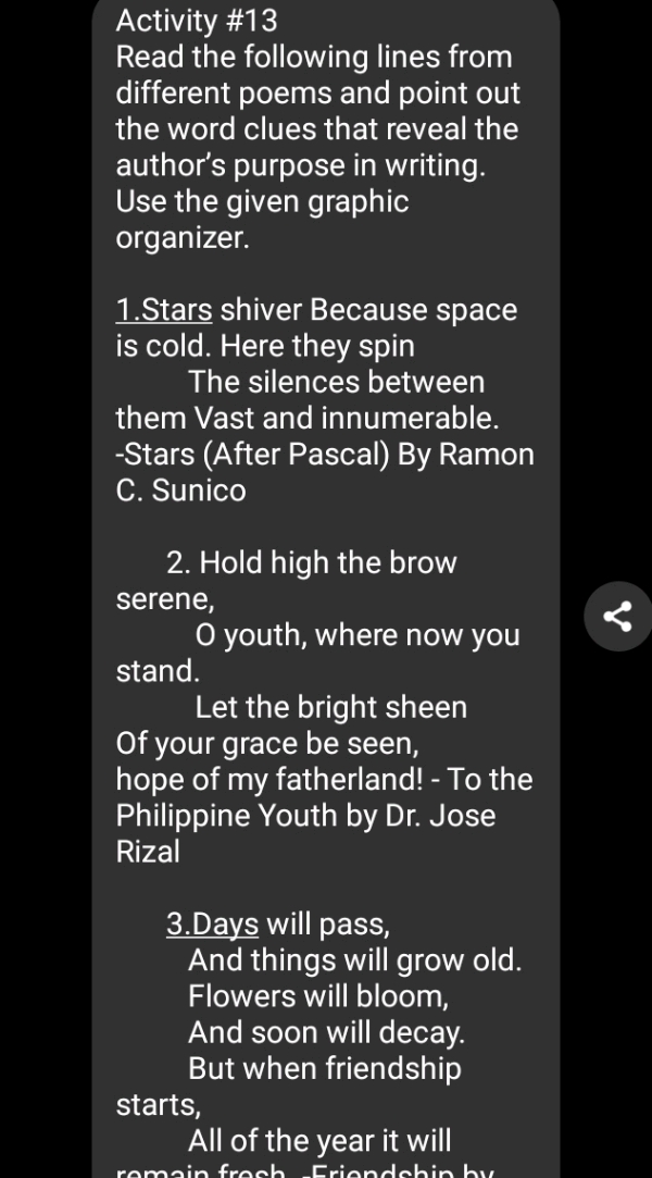 Activity 13 Read the following lines from | StudyX