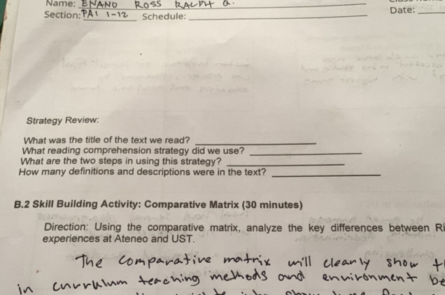 Name ENANO ROSS RALPH Q Section PA 1-12 | StudyX