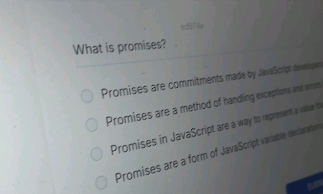 What is promises Promises are commitments | StudyX
