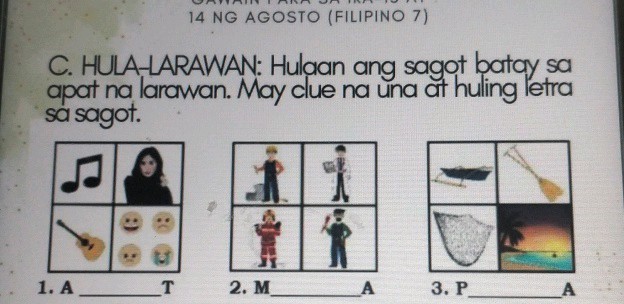 14 NG AGOSTO (FILIPINO 7) C HULA-LARAWAN | StudyX