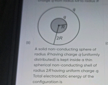 (III) A solid non-conducting sphere of | StudyX