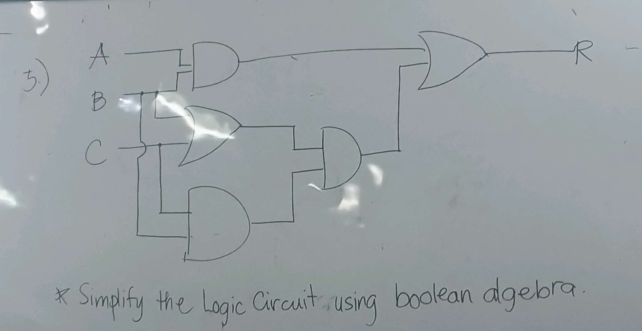 5) Simplity the Logic Circuit using | StudyX