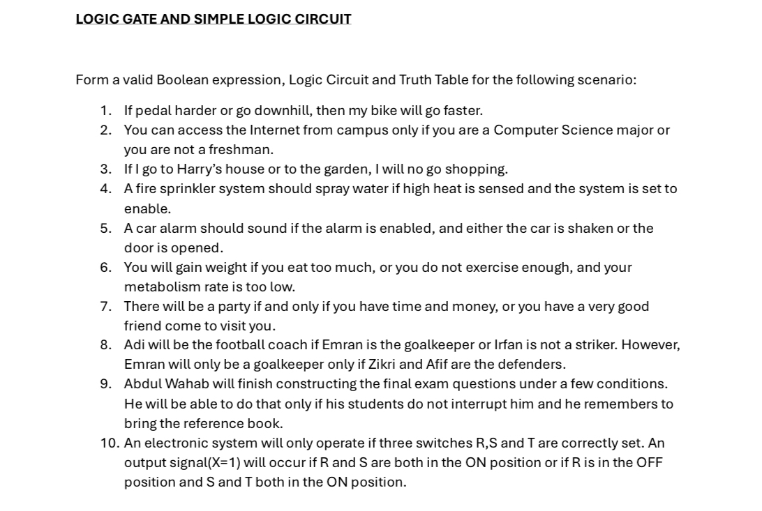 LOGIC GATE AND SIMPLE LOGIC CIRCUIT Form a | StudyX