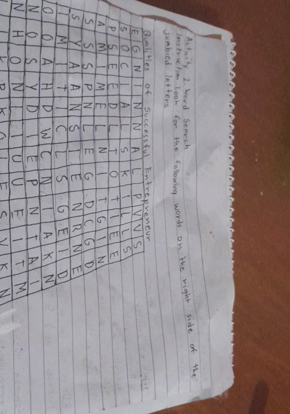 Activity 2 Word search instriction Look for | StudyX