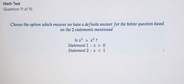 Math Test Question 11 of 15 Choose the | StudyX