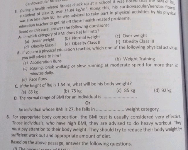 5 During a health related fitness check up | StudyX