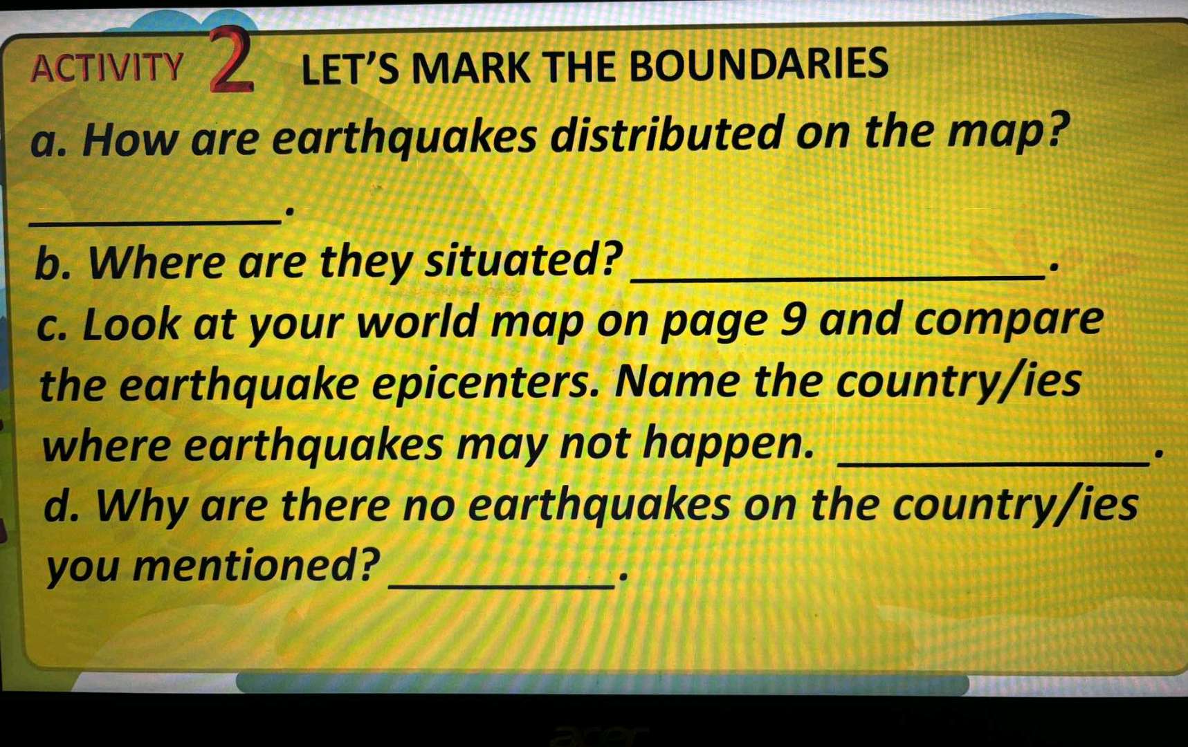 ACTIVITY 2 LETS MARK THE BOUNDARIES a How | StudyX