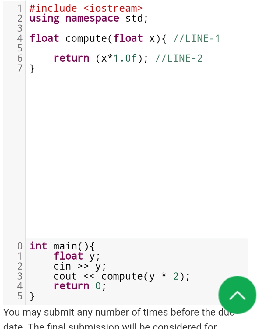include using namespace std float | StudyX