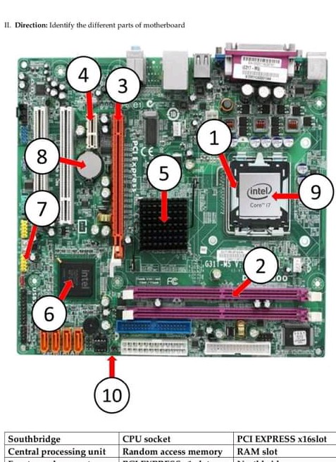 II Directions Identify the different parts | StudyX