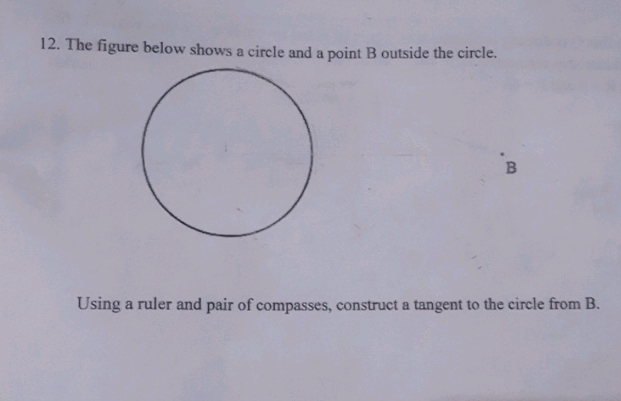 12 The figure below shows a circle and a | StudyX