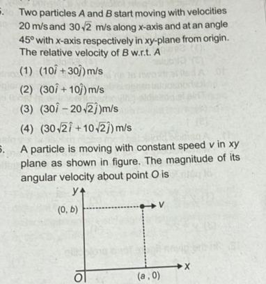 Two particles A and B start moving with | StudyX