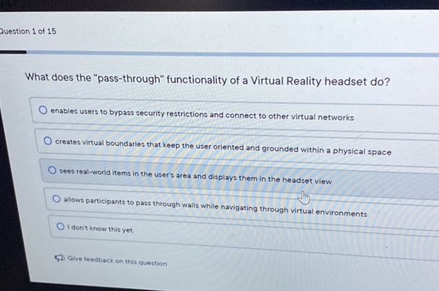 Question 1 of 15 What does the pass-through | StudyX