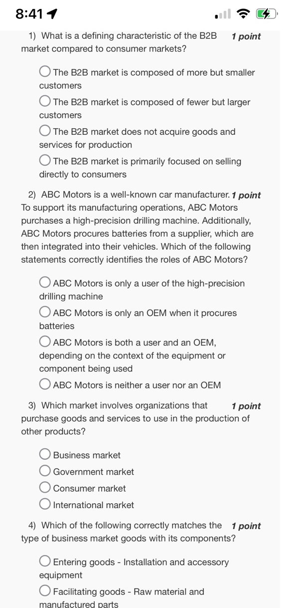 8414 1) What is a defining characteristic | StudyX