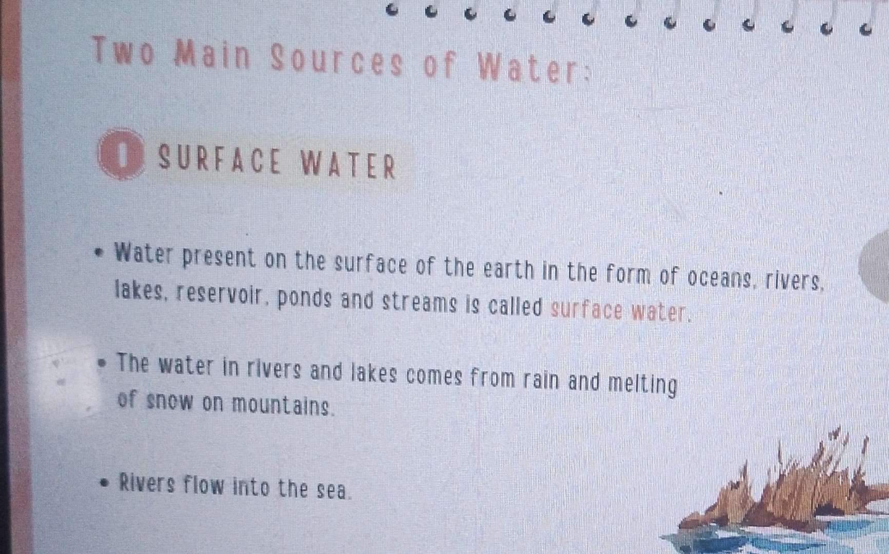 Two Main Sources of Water (1) Surface water | StudyX