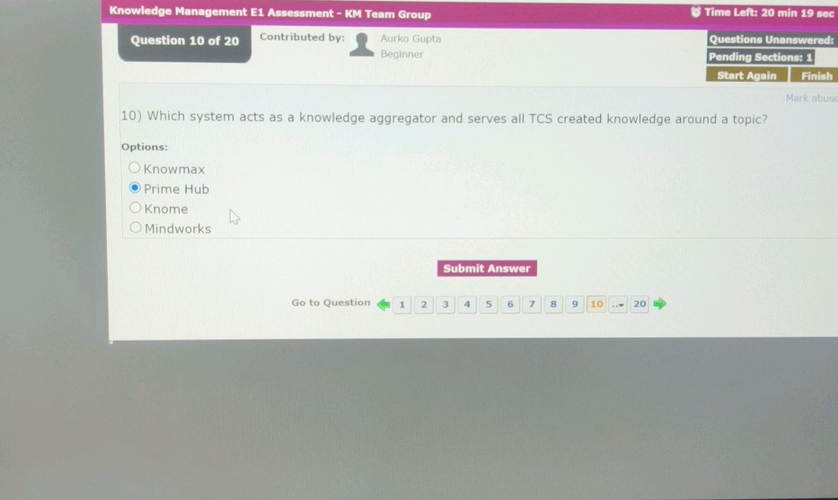Knowledge Management E1 Assessment - KM | StudyX