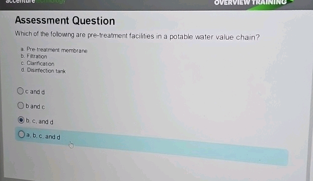 Assessment Question Which of the following | StudyX