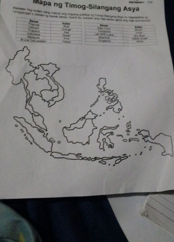 Mentale Mapa ng Timog Silangang Asya | StudyX
