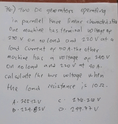 76) Two Dc generators operating in parallel | StudyX