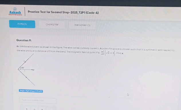 Aakash Practice Test for Second | StudyX