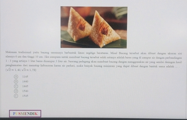 Makanan tradisional yaitu bacang umunnya | StudyX