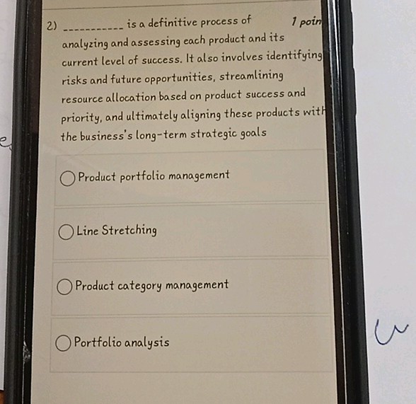 2) is a definitive process of 1 poin | StudyX