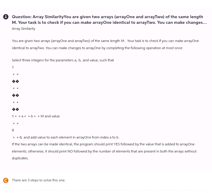 ( Question Array SimilarityYou are given | StudyX