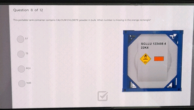 Question 8 of 12 This portable tank | StudyX