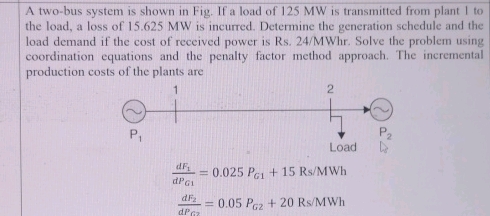 A two-bus system is shown in Fig If a load | StudyX