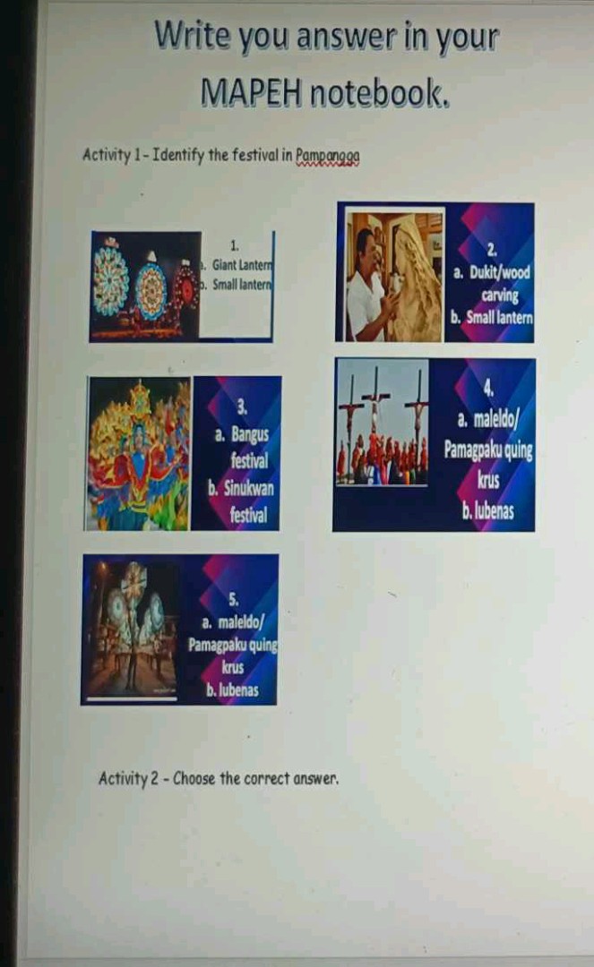 Write you answer in your MAPEH notebook | StudyX